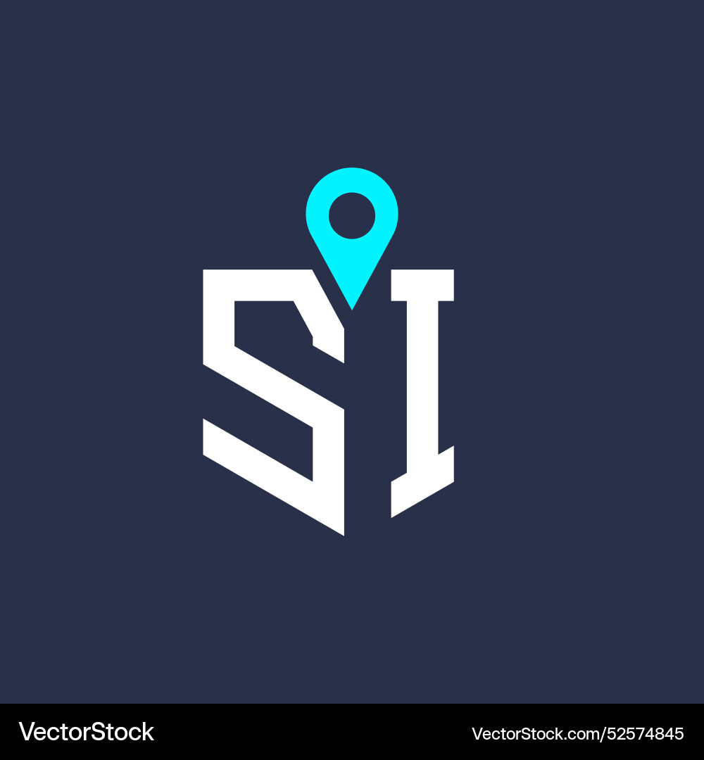 Si location logo design for recruitment Royalty Free Vector