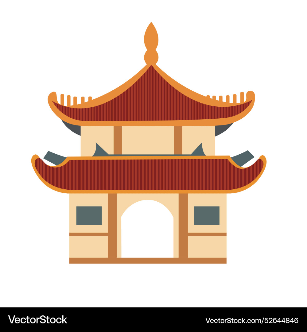Ancient chinese gate traditional building i Vector Image