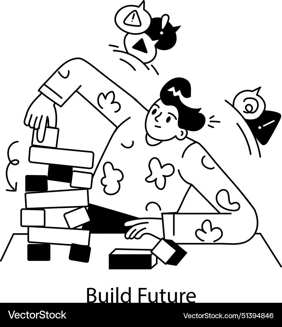 Build future Royalty Free Vector Image - VectorStock