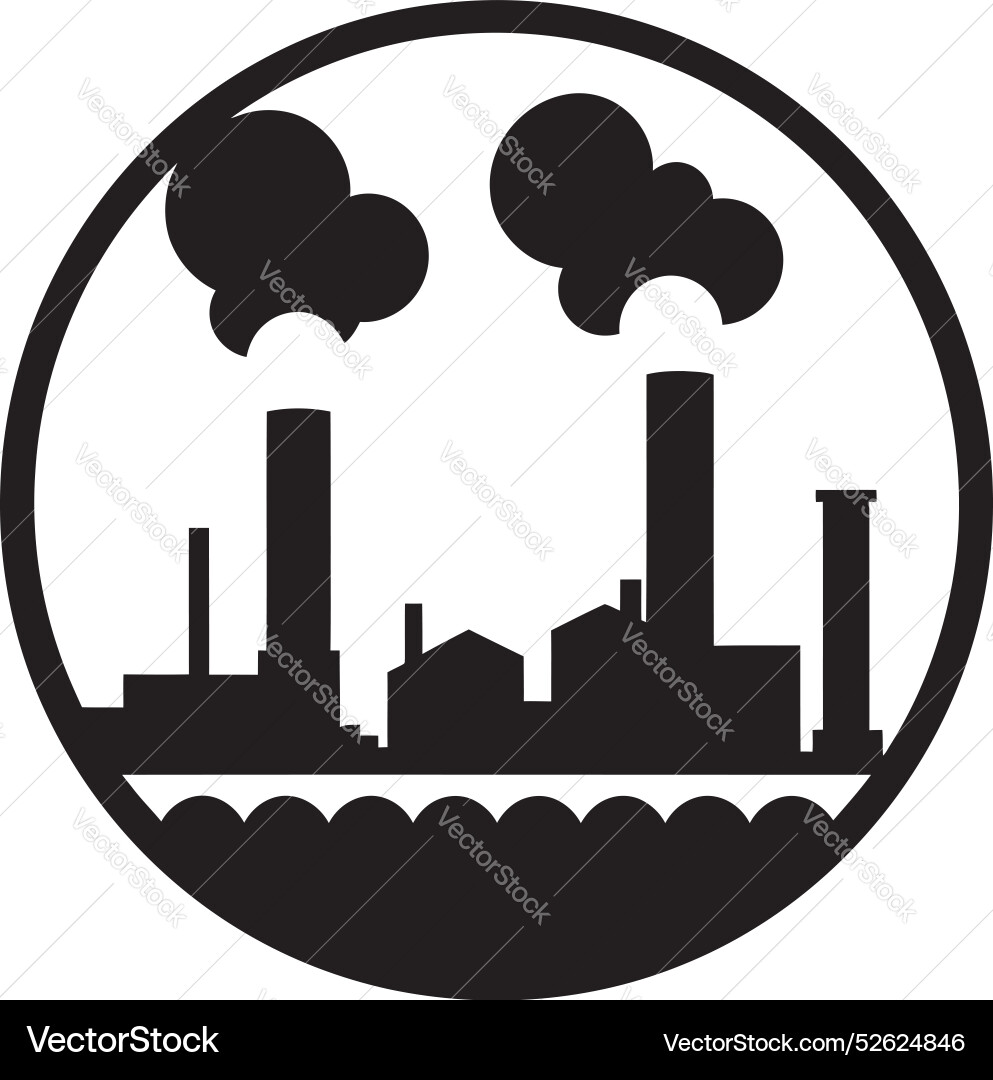 Chemical contamination logo and design reflecting Vector Image