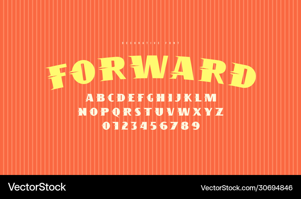 Decorative sans serif font in retro style Vector Image