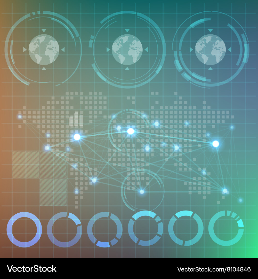 Elements of user interface hud Royalty Free Vector Image