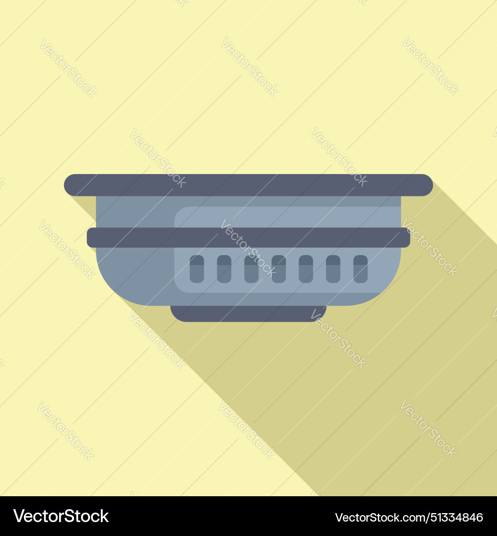 Flat design colander icon on pastel background Vector Image
