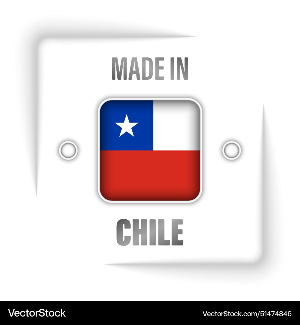 Made in chile graphic and label Royalty Free Vector Image