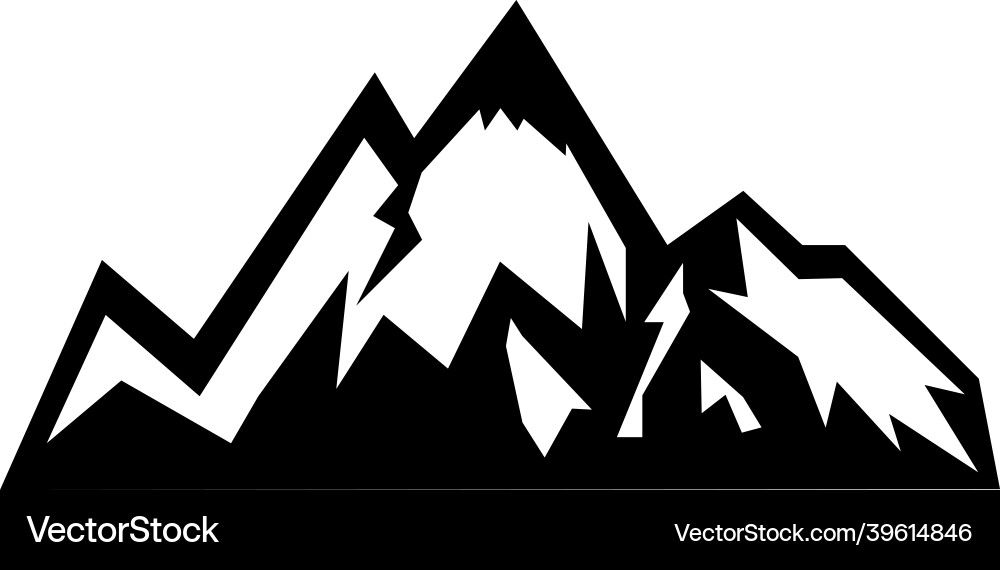Vintage Mountain Range Royalty Free Vector Image
