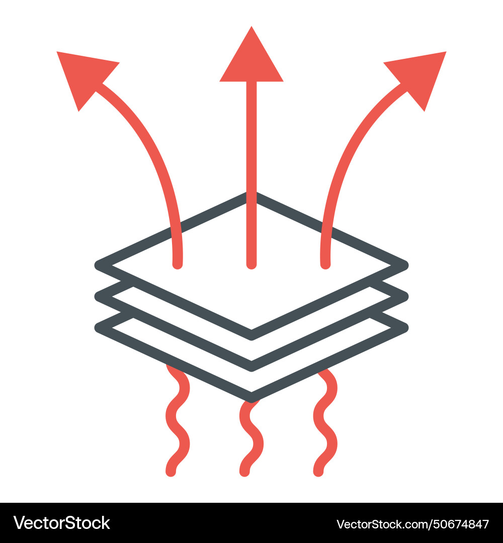 Breathable resistant icon waterproof material Vector Image