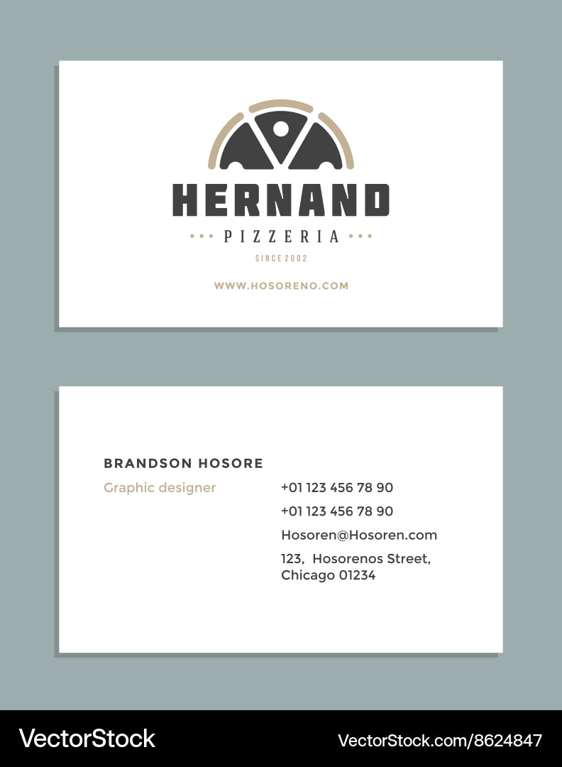 Business-Card Design und Retro-Stil Logo Vorlage Vektorbild