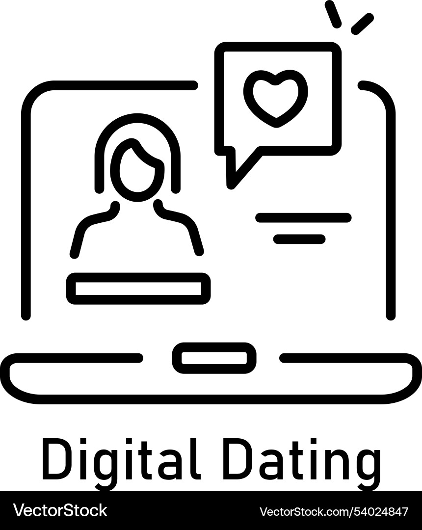 Digital dating Royalty Free Vector Image - VectorStock
