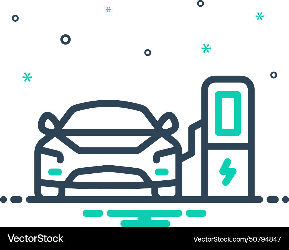 Electric car Royalty Free Vector Image - VectorStock