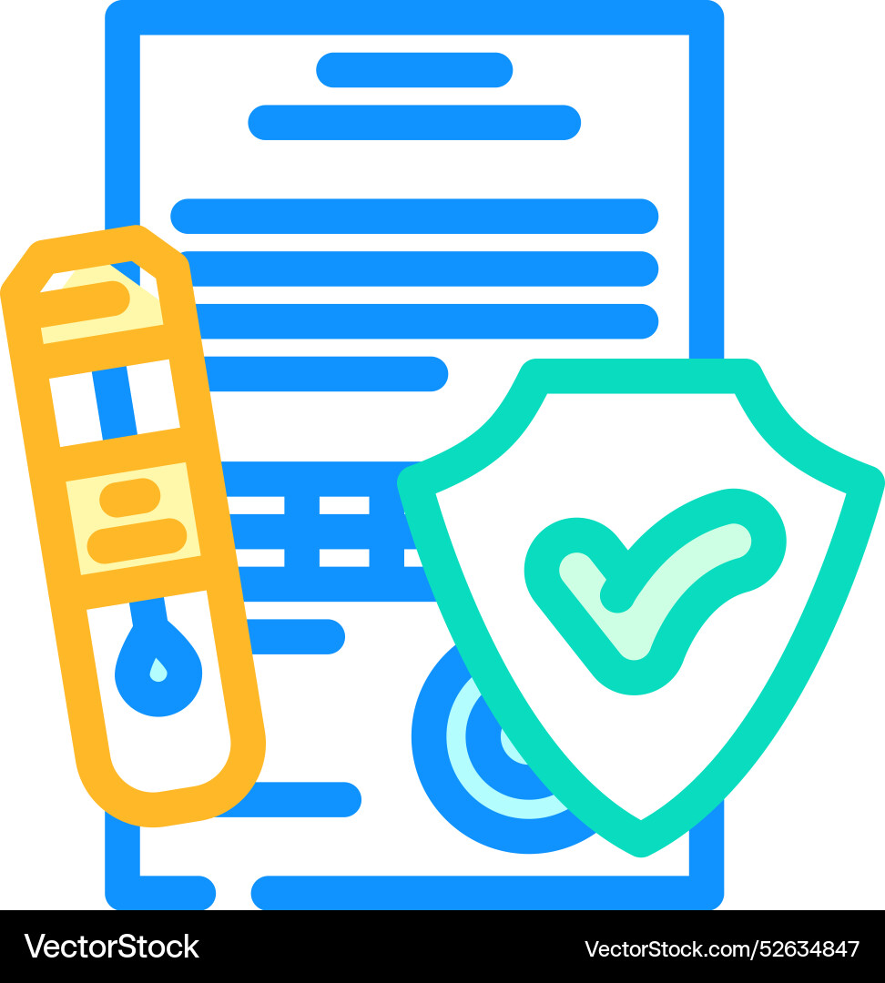 Exculpatory evidence crime color icon Royalty Free Vector