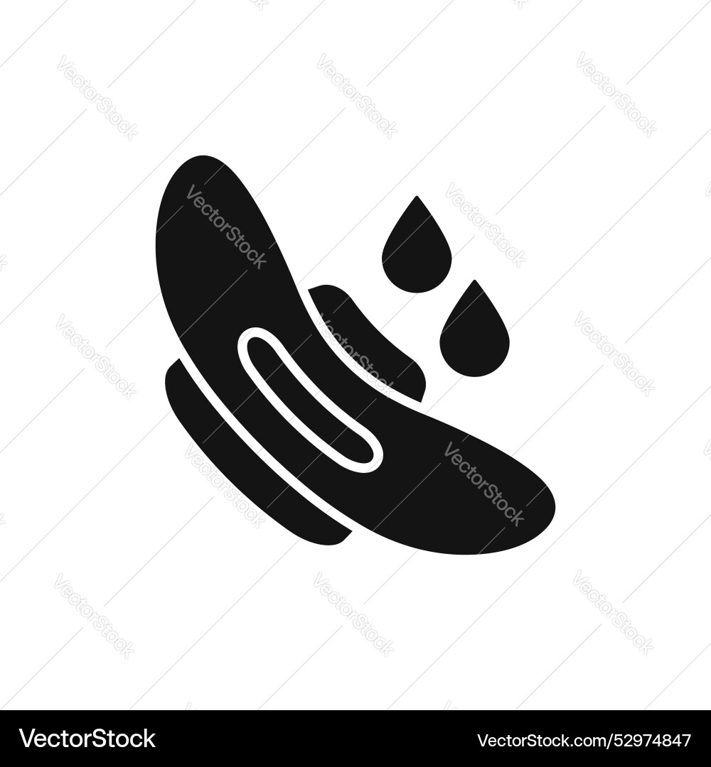 Sanitary pad icon symbol on white background Vector Image