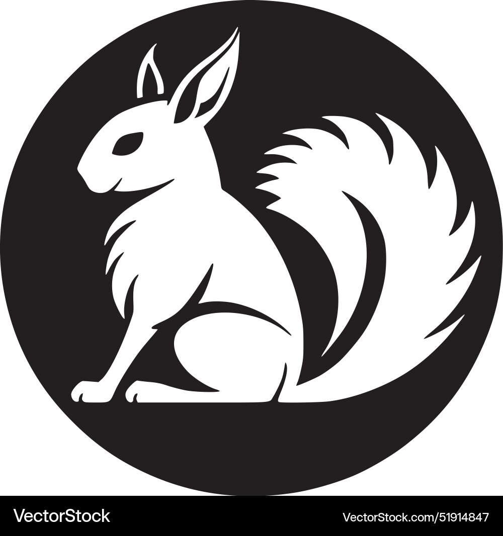 Squirrel - minimalist and simple silhouette Vector Image