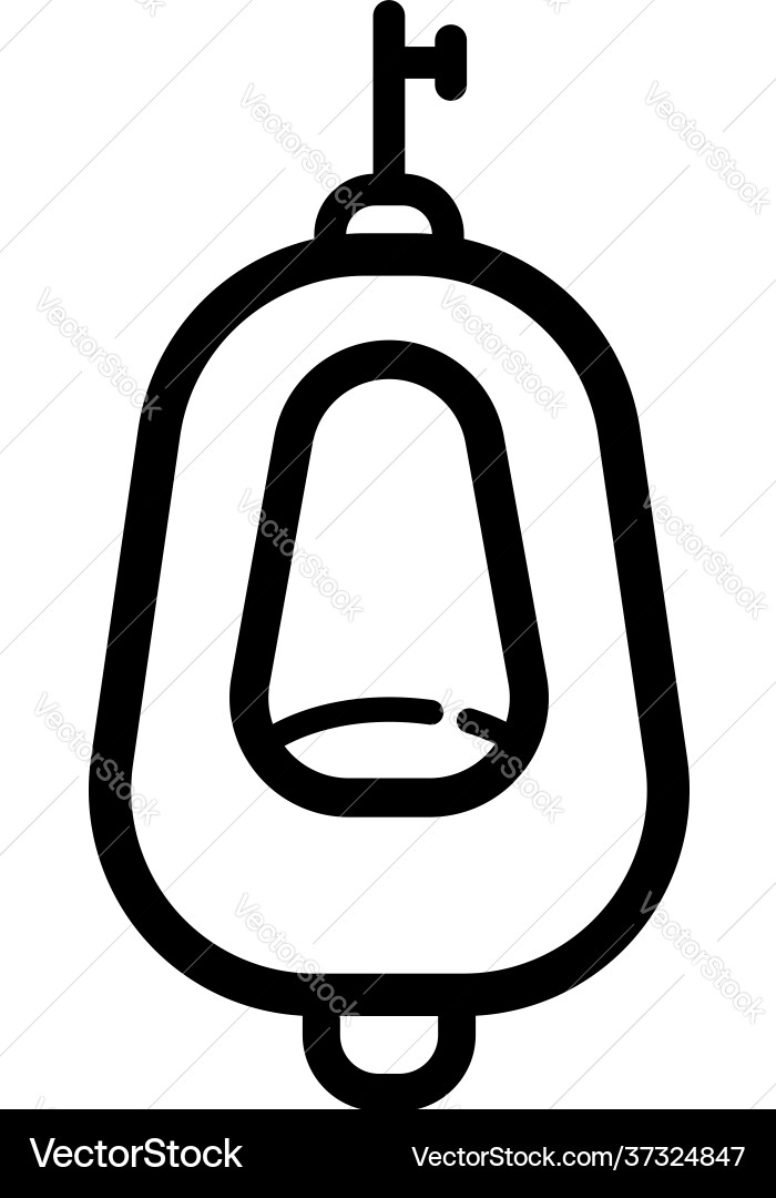 Urinal outline icon set Royalty Free Vector Image