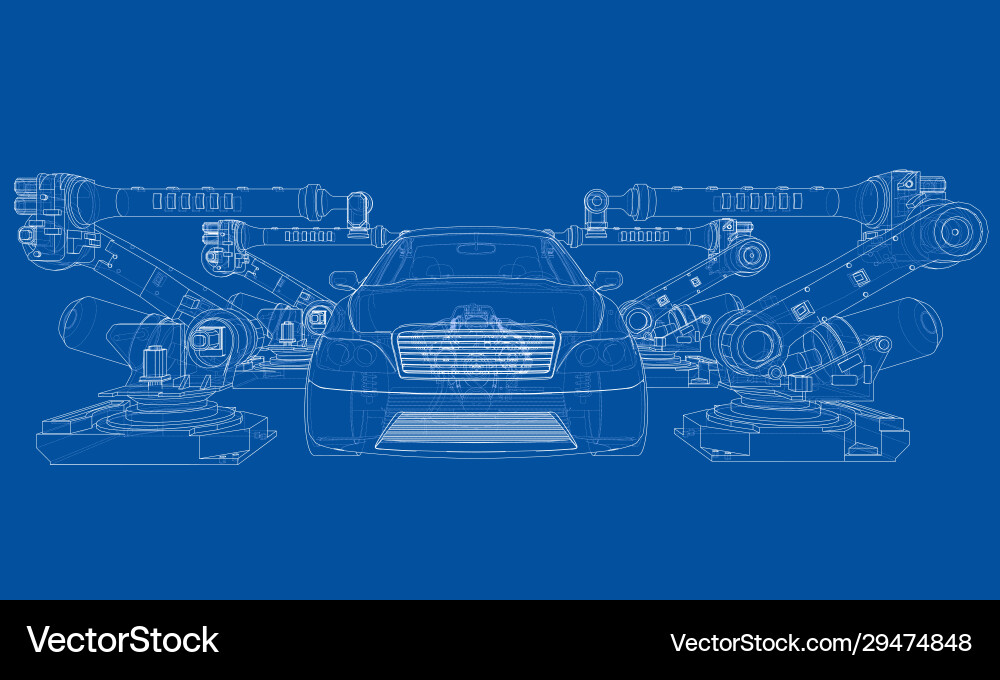 Assembly motor vehicle Royalty Free Vector Image