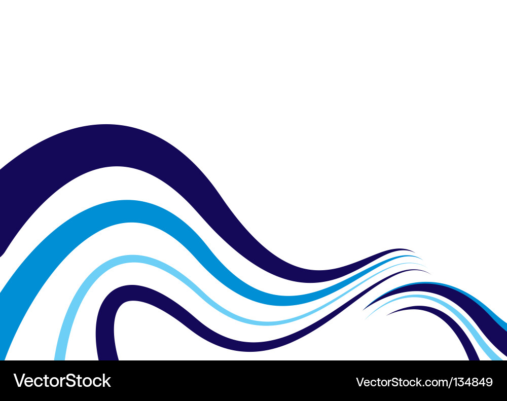 Abstract blue wave Royalty Free Vector Image - VectorStock