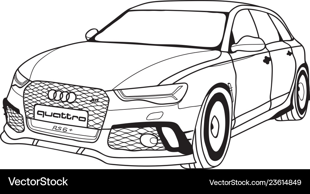 Audi RS6 ABT Street Edition Royalty Free Vector Image