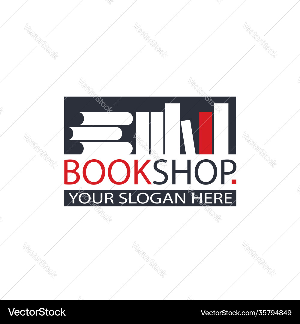 Book store emblem Royalty Free Vector Image - VectorStock