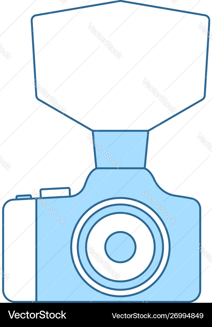 Camera with fashion flash icon Royalty Free Vector Image