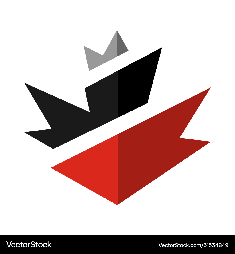 Dynamic maple leaf sport logo design Royalty Free Vector