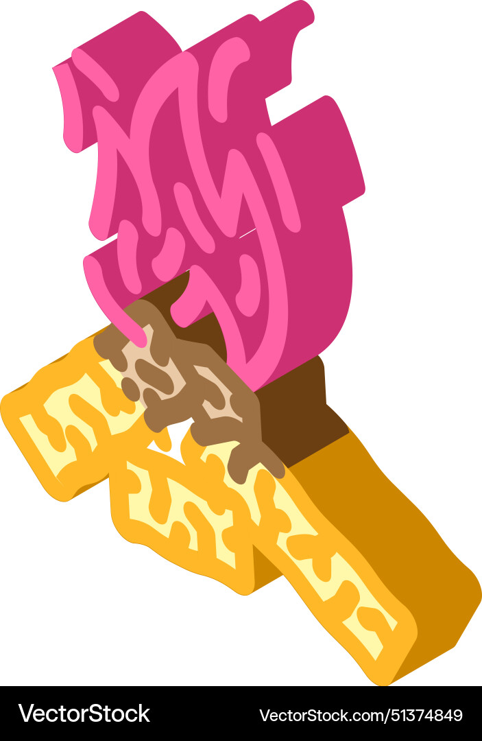 Energy wood pellets isometric icon Royalty Free Vector Image