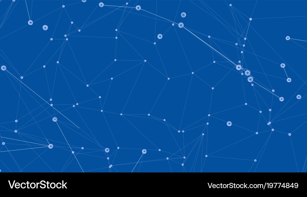 Global network connections with points and lines Vector Image