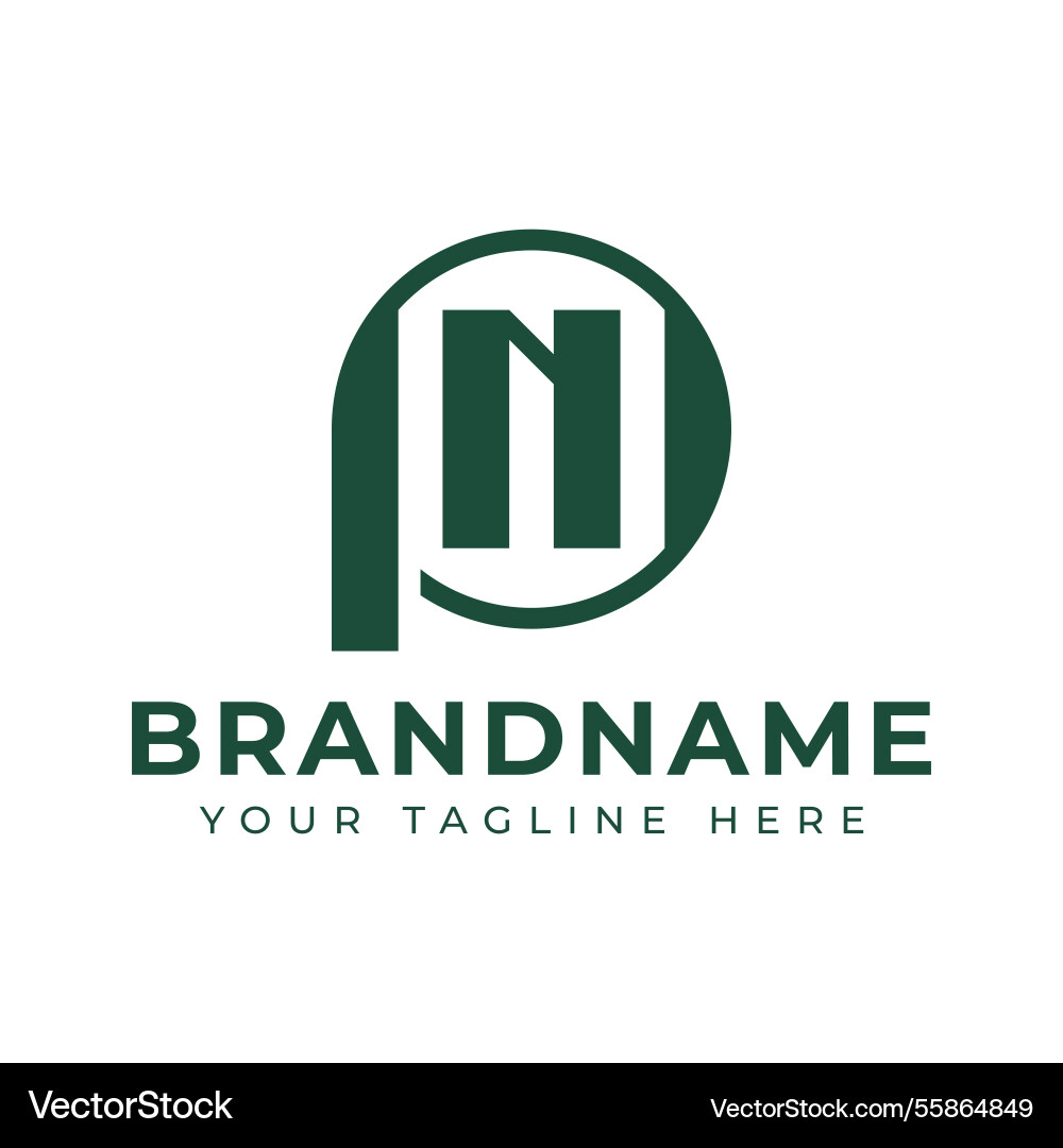 Letters pn monogram logo suitable for any brand Vector Image