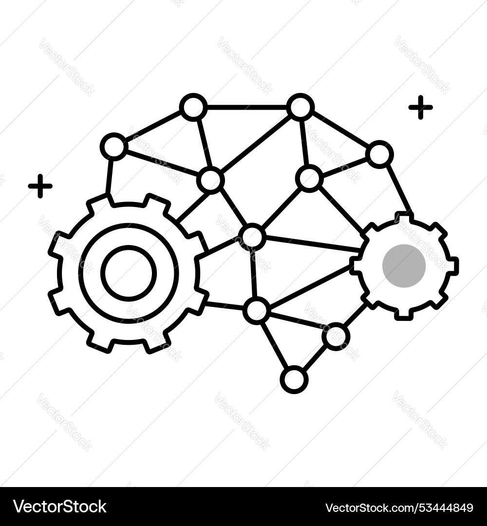 Neural networks and artificial intelligence icon Vector Image