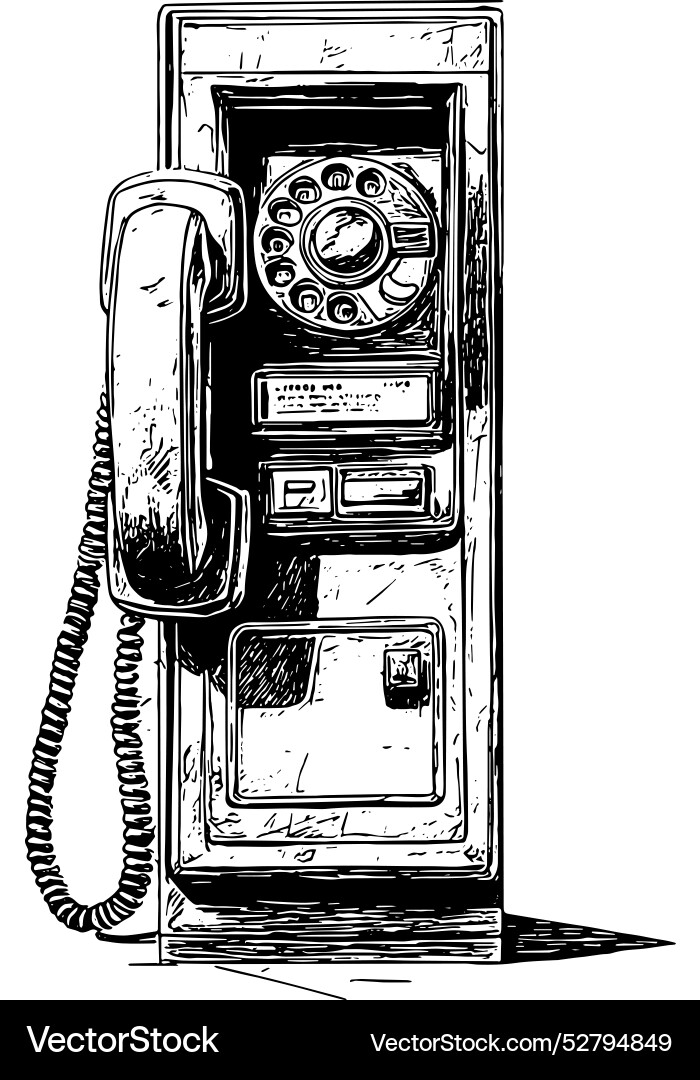 Public payphone Royalty Free Vector Image - VectorStock