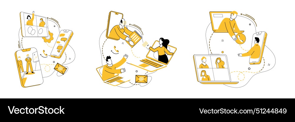 Team collaboration Royalty Free Vector Image - VectorStock