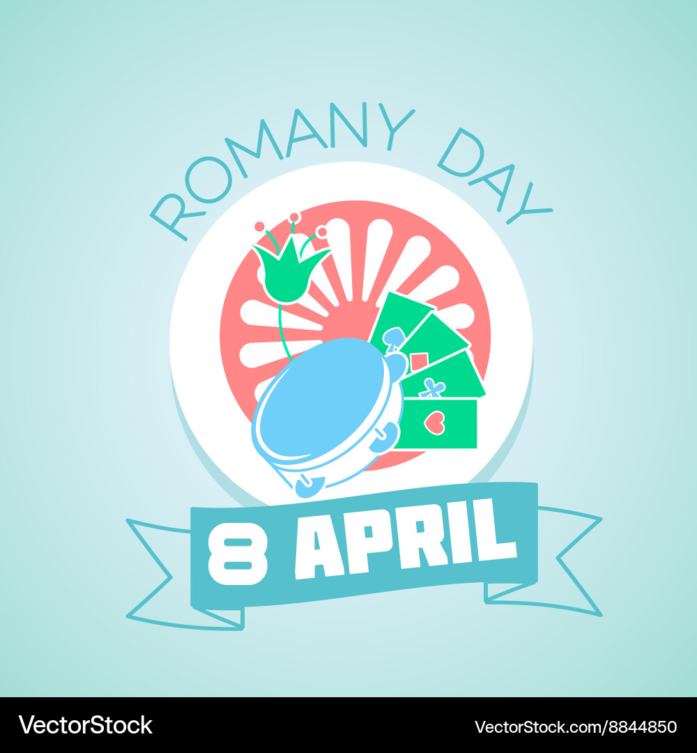 8 april romany day Royalty Free Vector Image - VectorStock