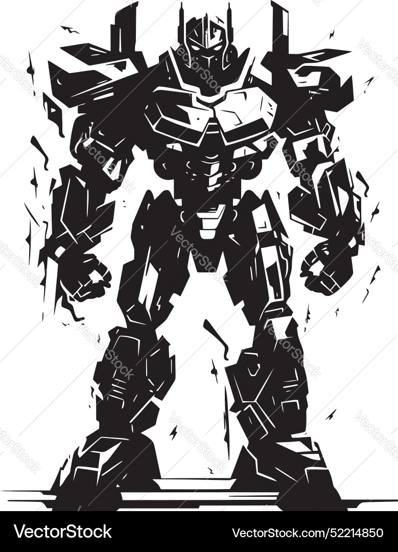 Aerial defender black combat android identity Vector Image