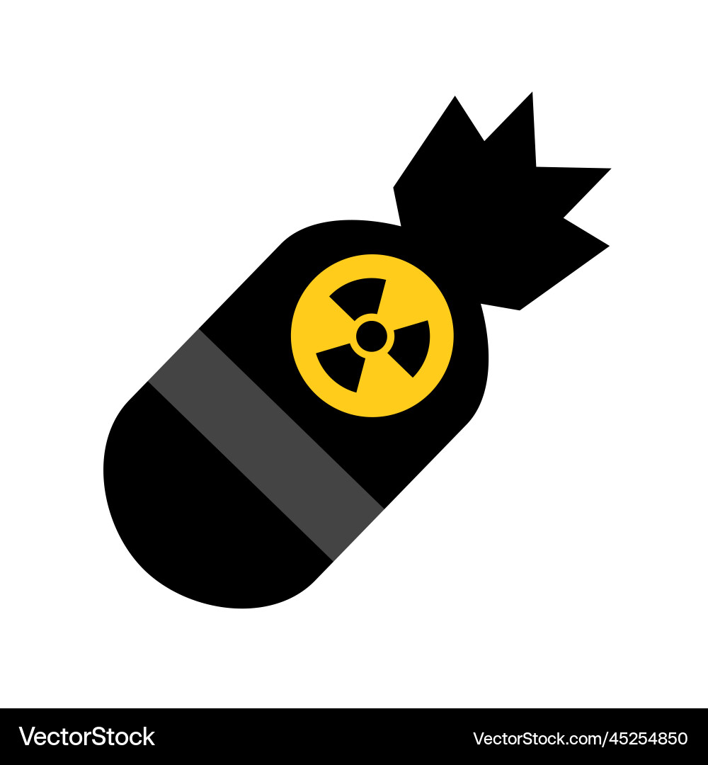 Atomic bomb icon or nuclear Royalty Free Vector Image