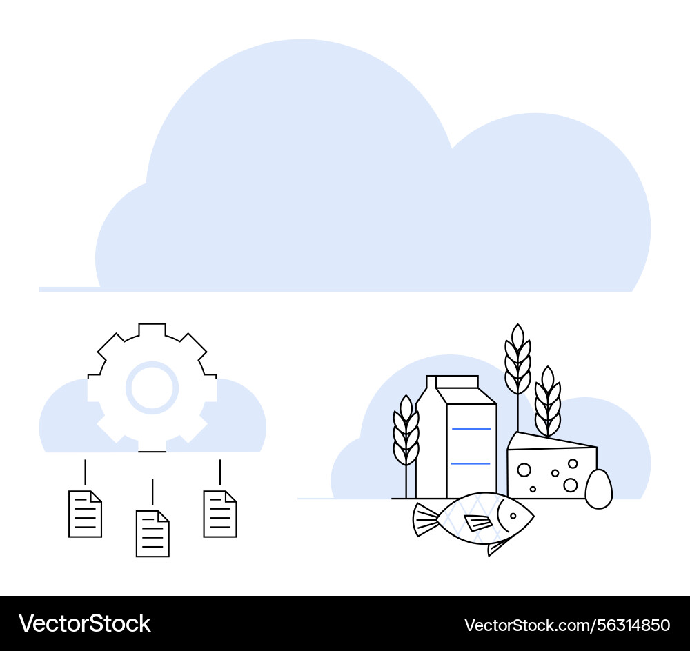 Food Supply Chain Data Management Royalty Free Vector Image