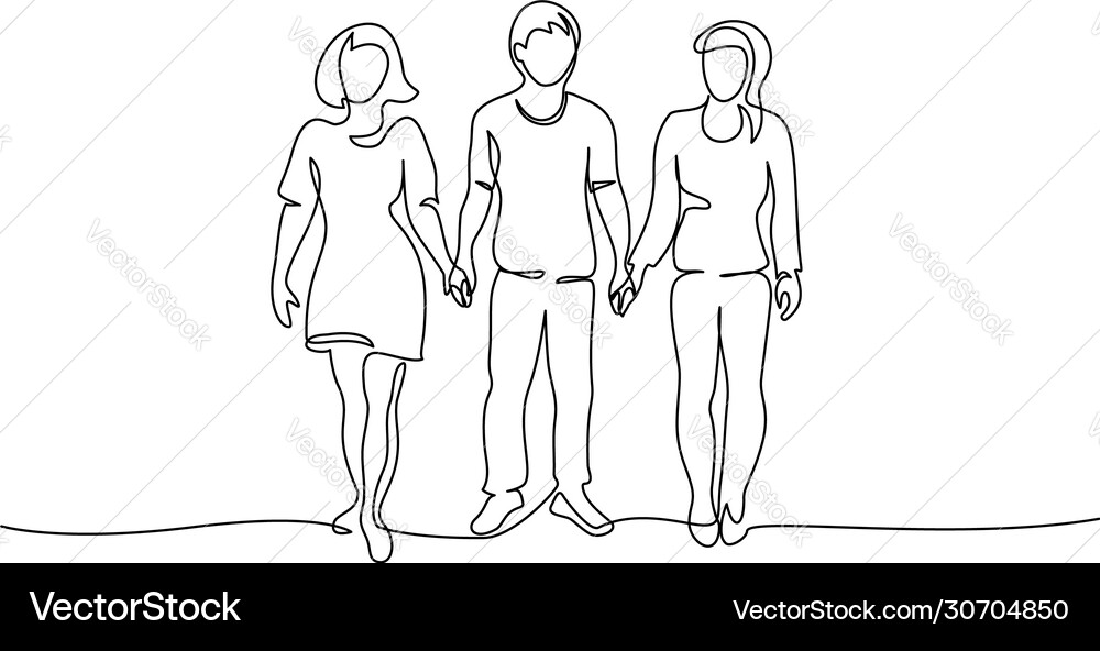 Group of People Holding Hands Royalty Free Vector Image