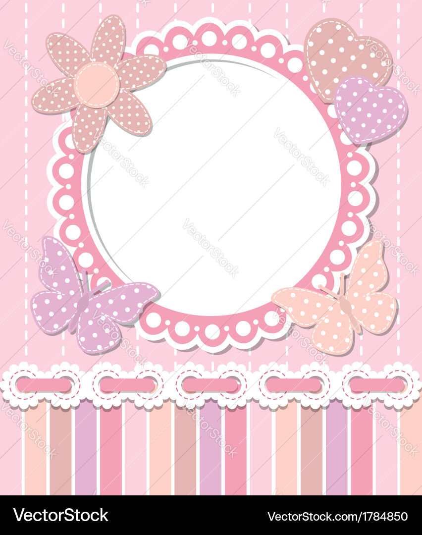 Romantic pink frame Royalty Free Vector Image - VectorStock