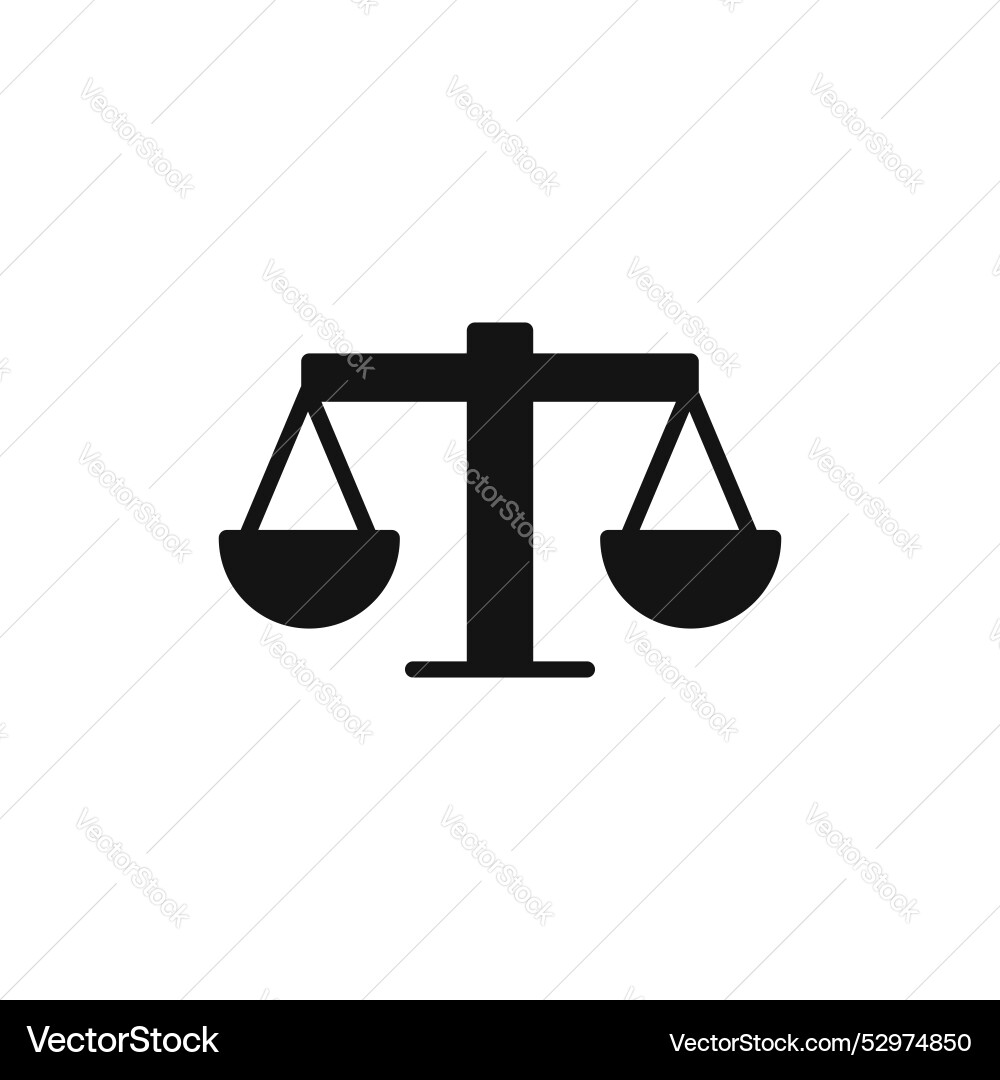 Scale icon symbol on white background Royalty Free Vector