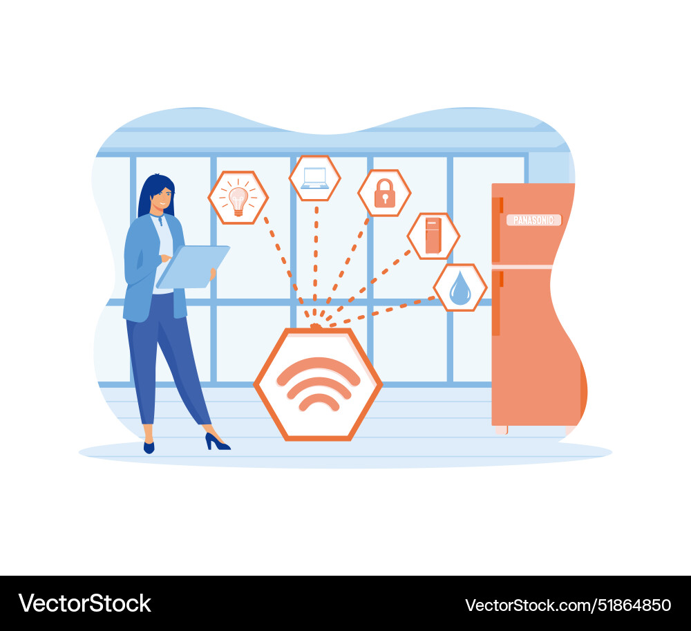 Smart home intelligent technology online Vector Image