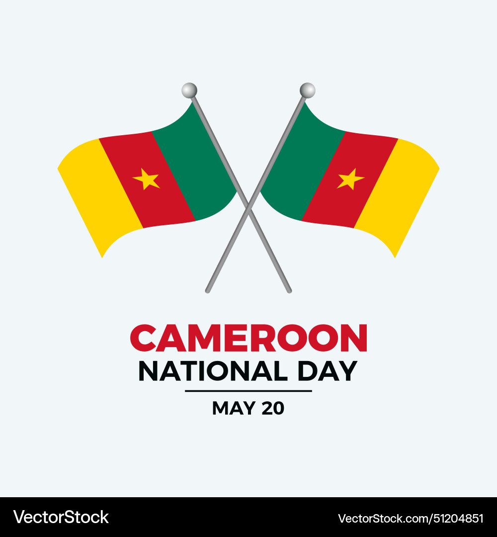 Cameroon national day poster Royalty Free Vector Image
