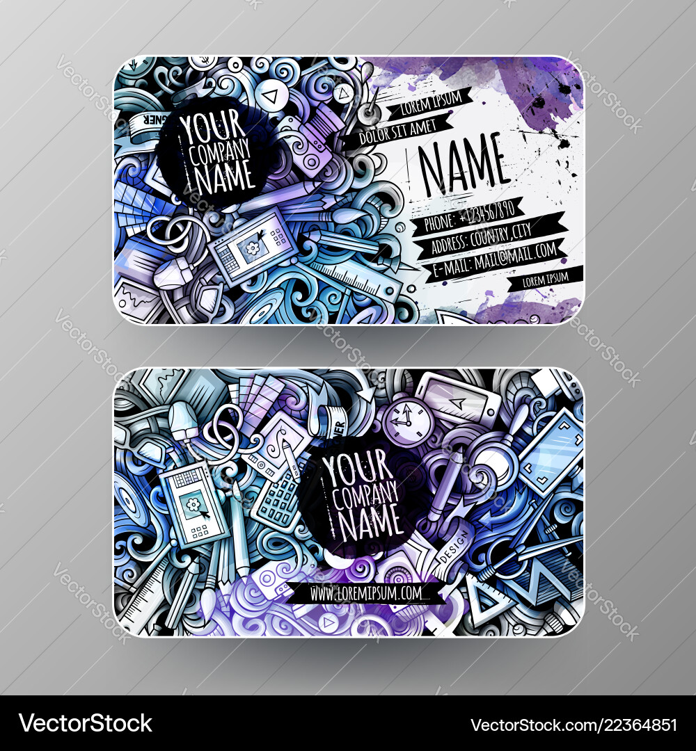 Cartoon graphics watercolor hand drawn Royalty Free Vector
