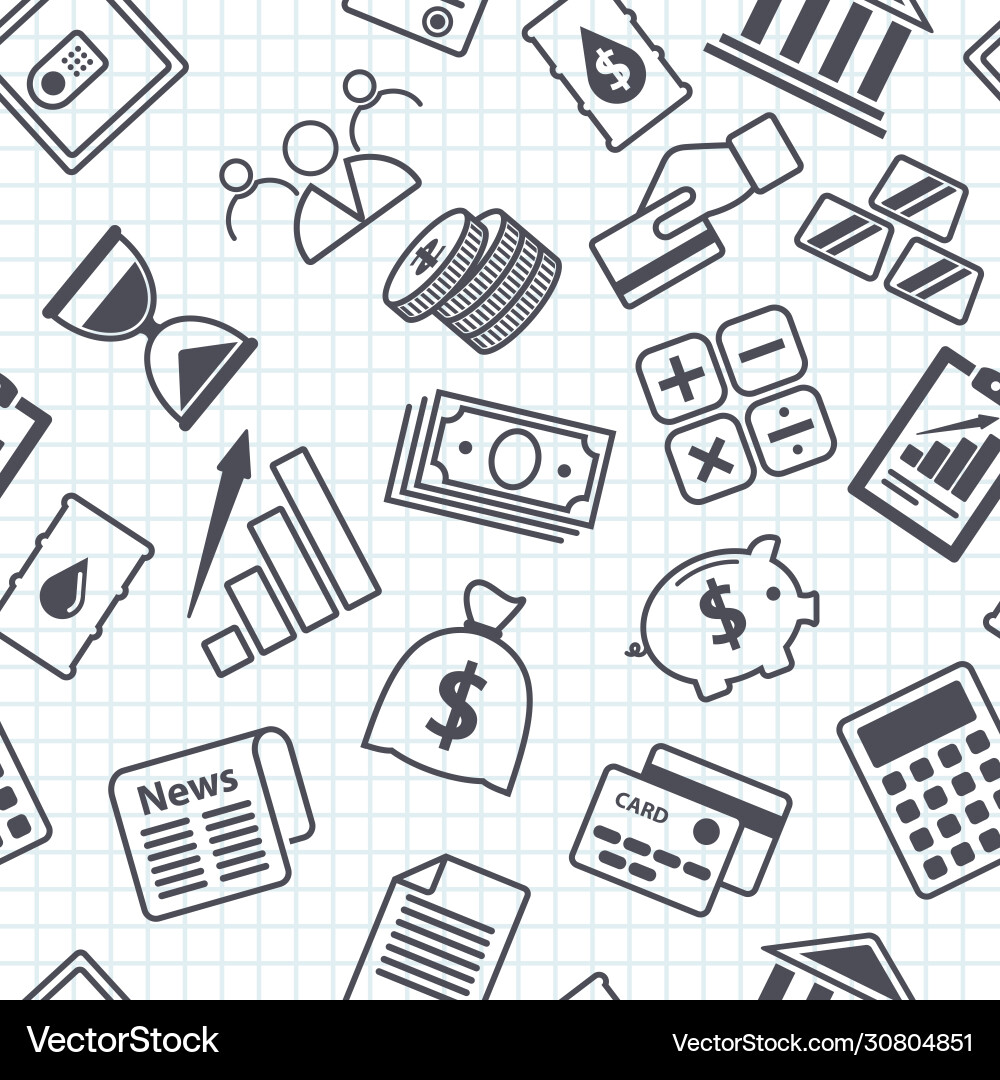 Finance seamless Royalty Free Vector Image - VectorStock