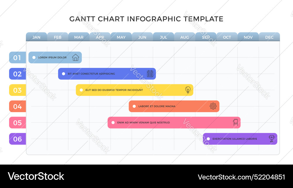 Gantt chart Royalty Free Vector Image - VectorStock