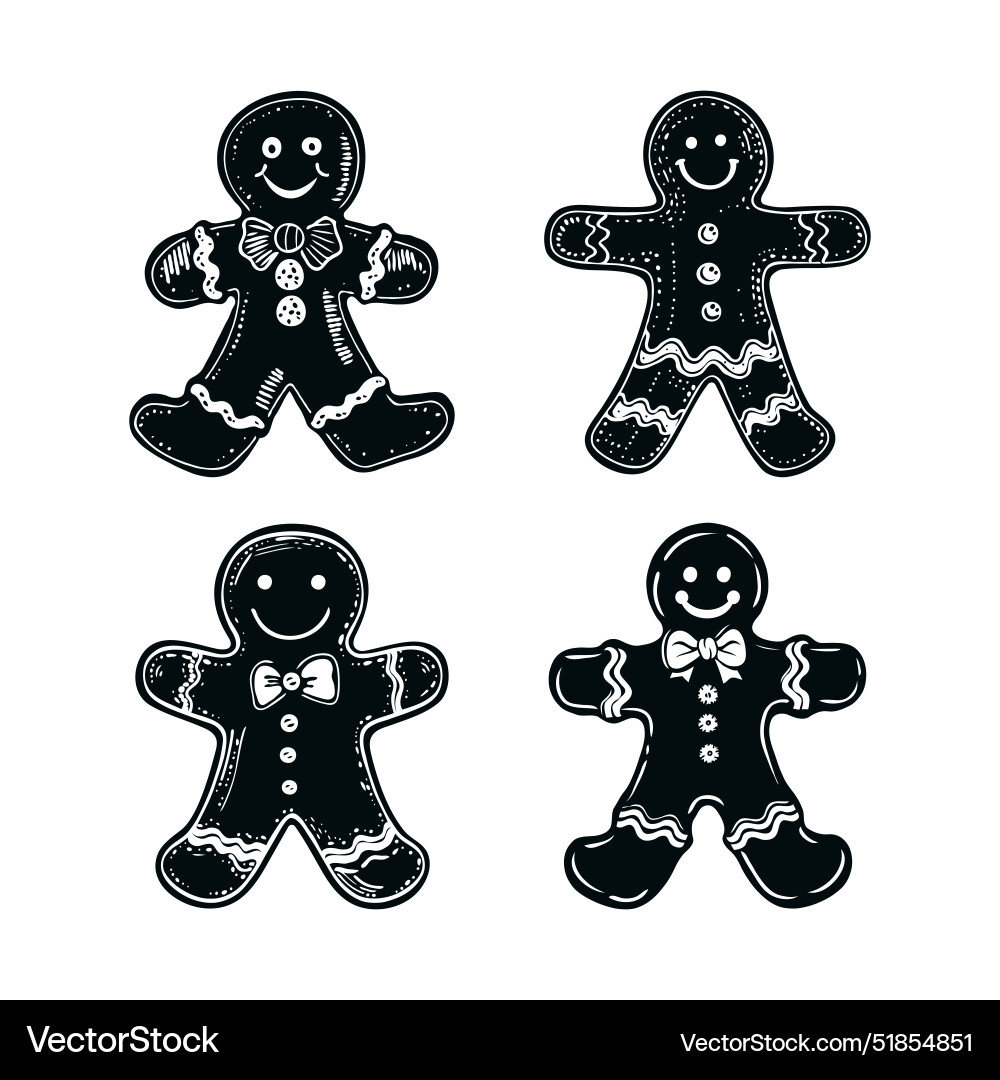 Gingerbread man clipart Royalty Free Vector Image