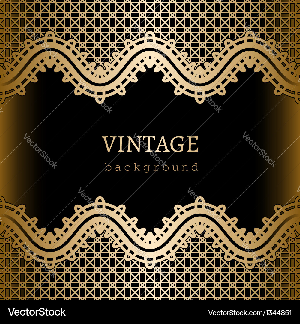 Gold lace background Royalty Free Vector Image