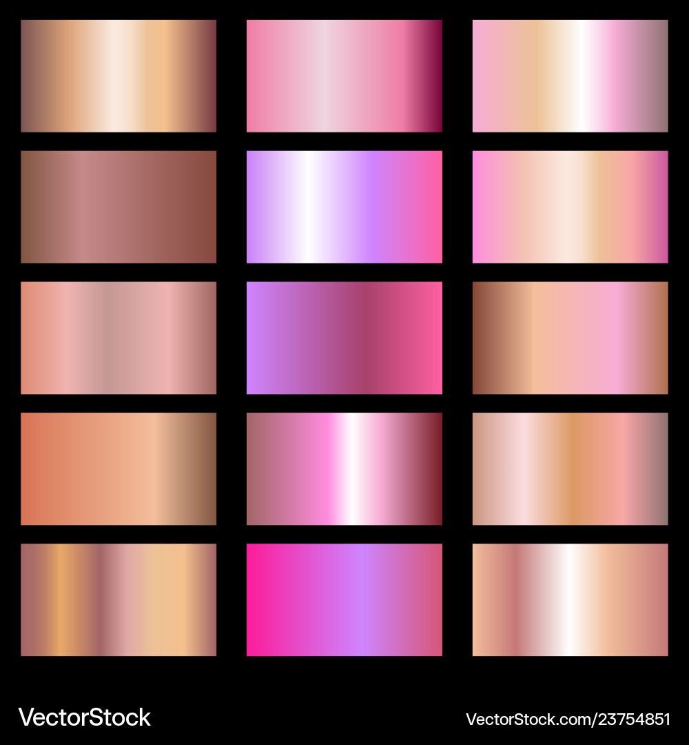 Metals gradients Royalty Free Vector Image - VectorStock