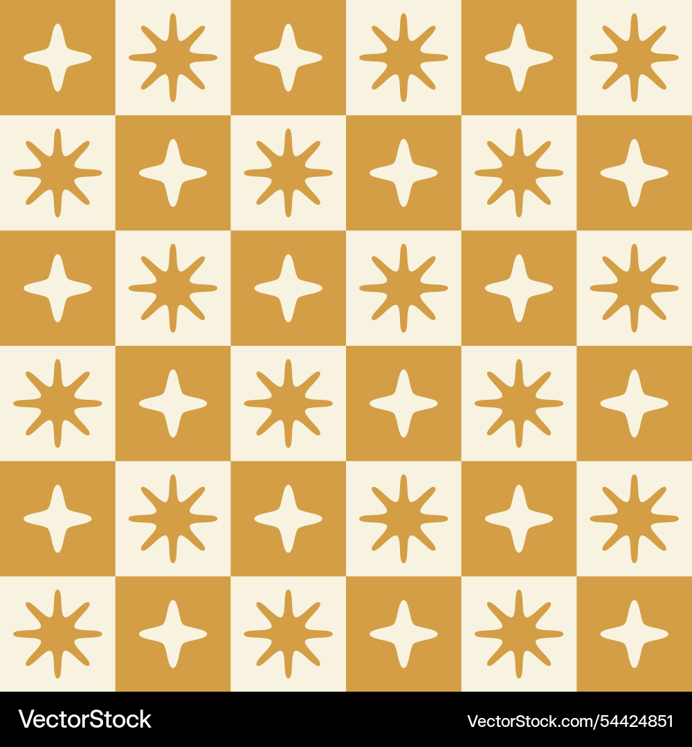 Mid century modern atomic starbursts pattern Vector Image