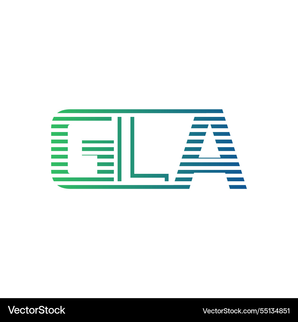 Modern gla logo design letter minimalist Vector Image