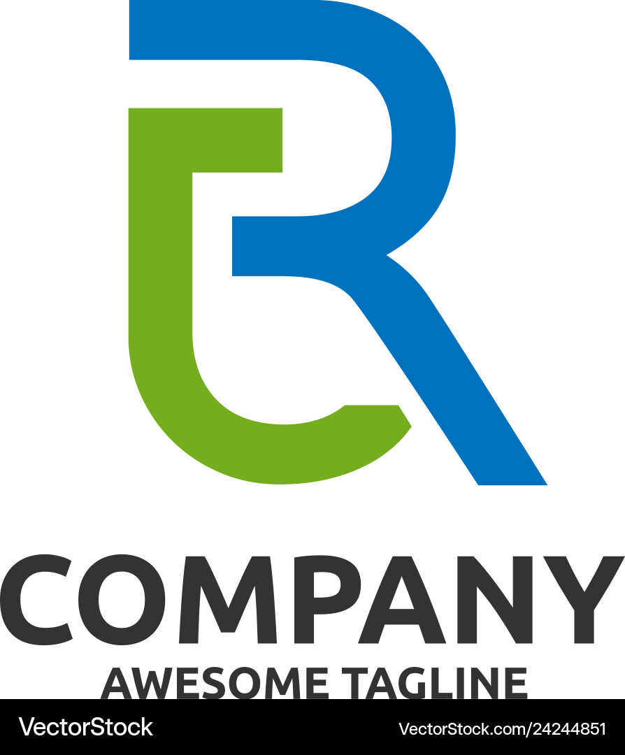 RJ Initial Logo - Modern Monogram Royalty Free Vector Image