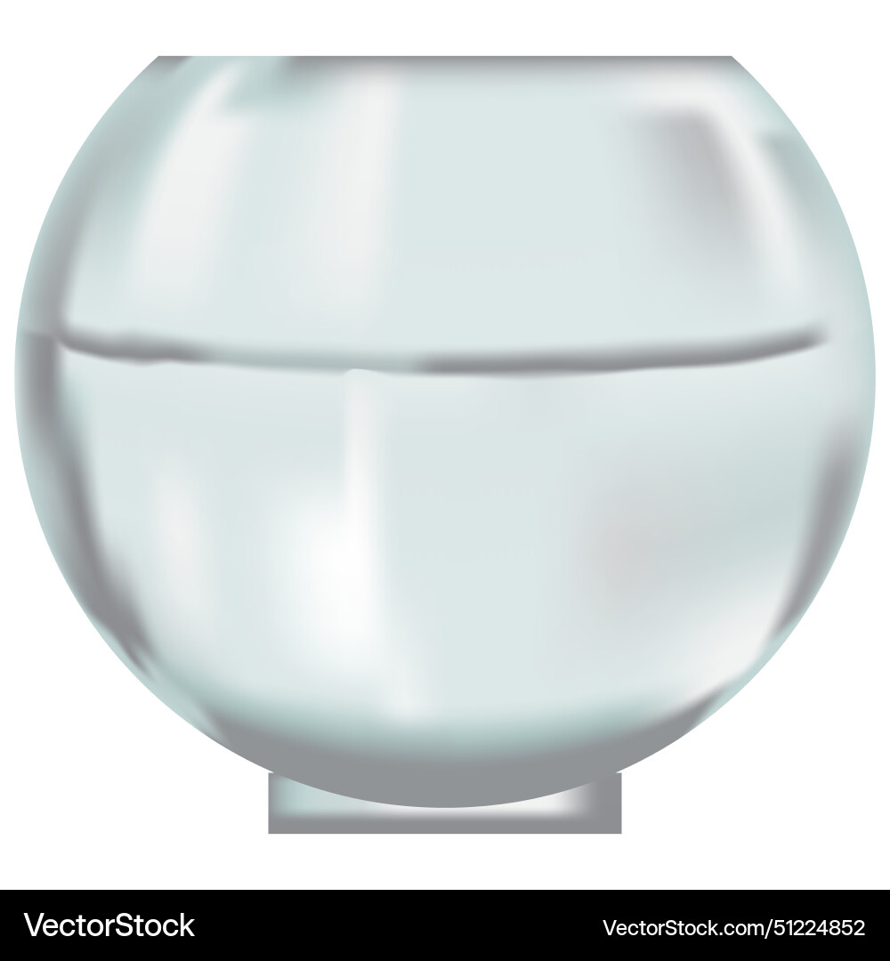 3d isolated glass bowl vase Royalty Free Vector Image