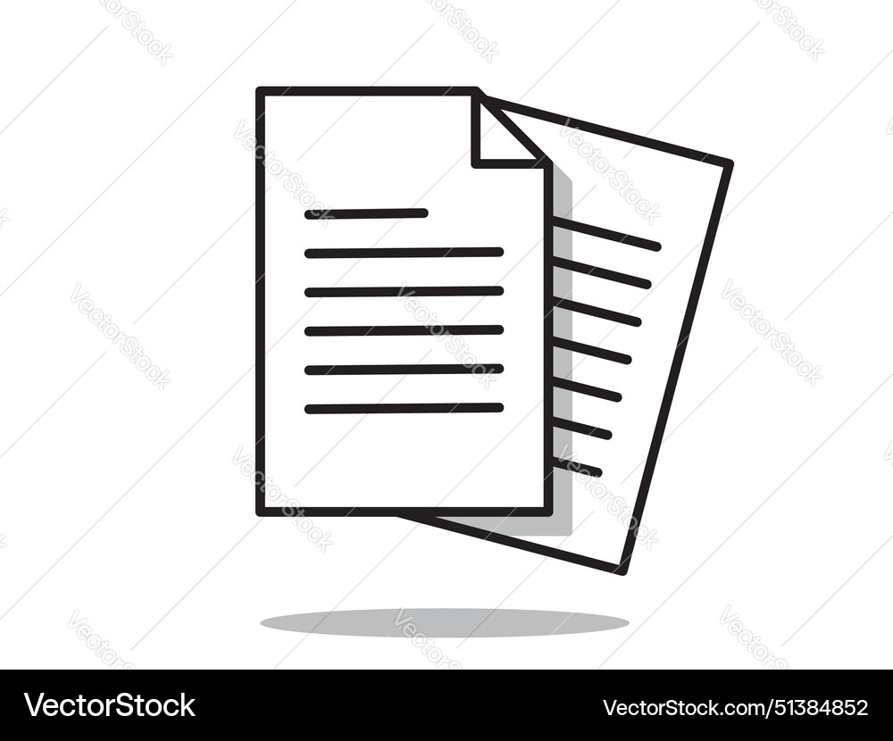 A icon depicting documents suitable for web Vector Image