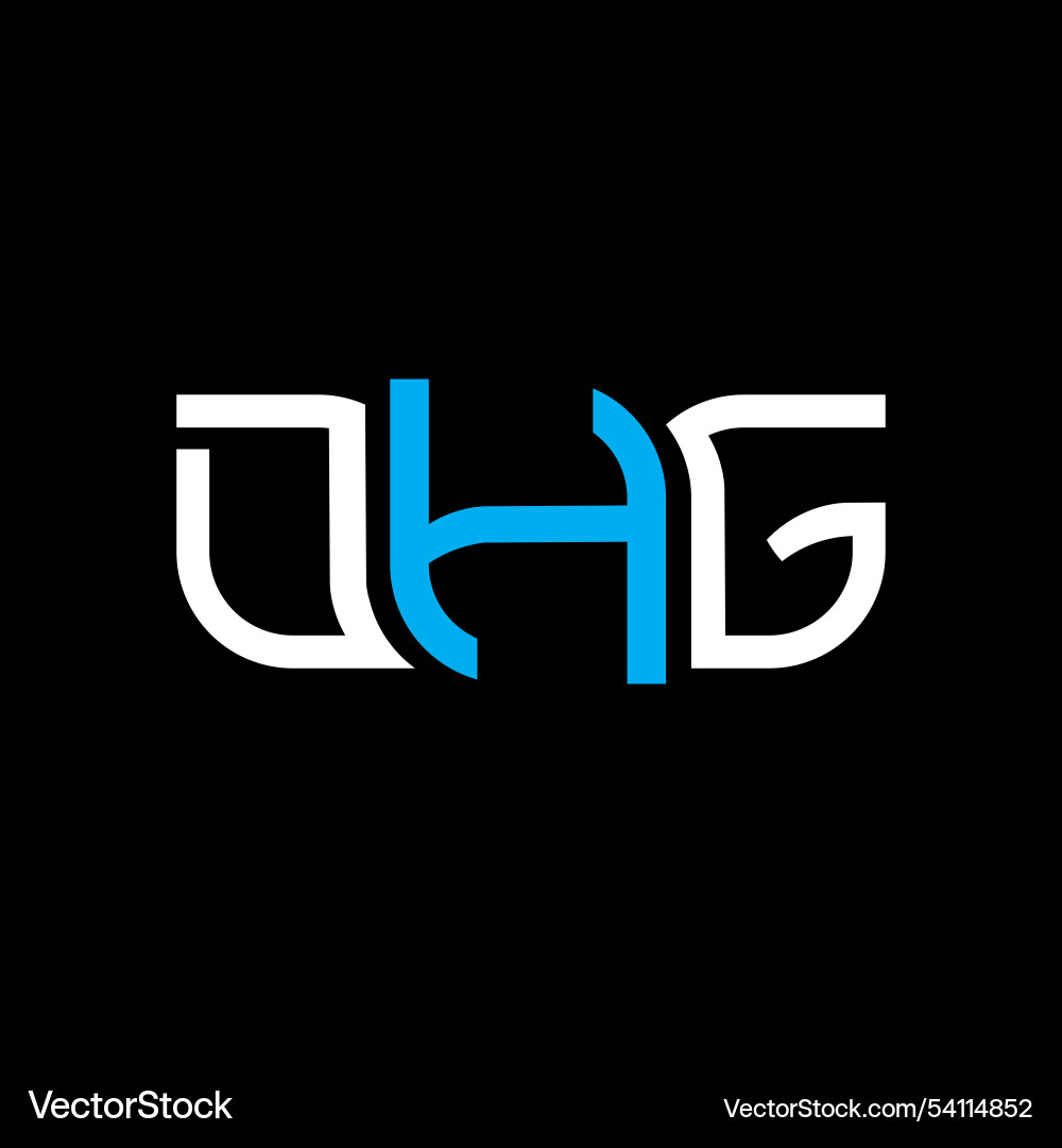 Dhg logo design simple and modern – Royalty-Free Vector | VectorStock